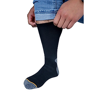 Foemo 6 Pairs of Performance Socks for Men - Versatile and Supportive, with Reinforced Heel and Toe (Black)