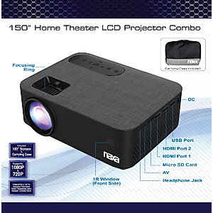 Naxa NVP-2001C LCD Projector - 16:9 - Black
