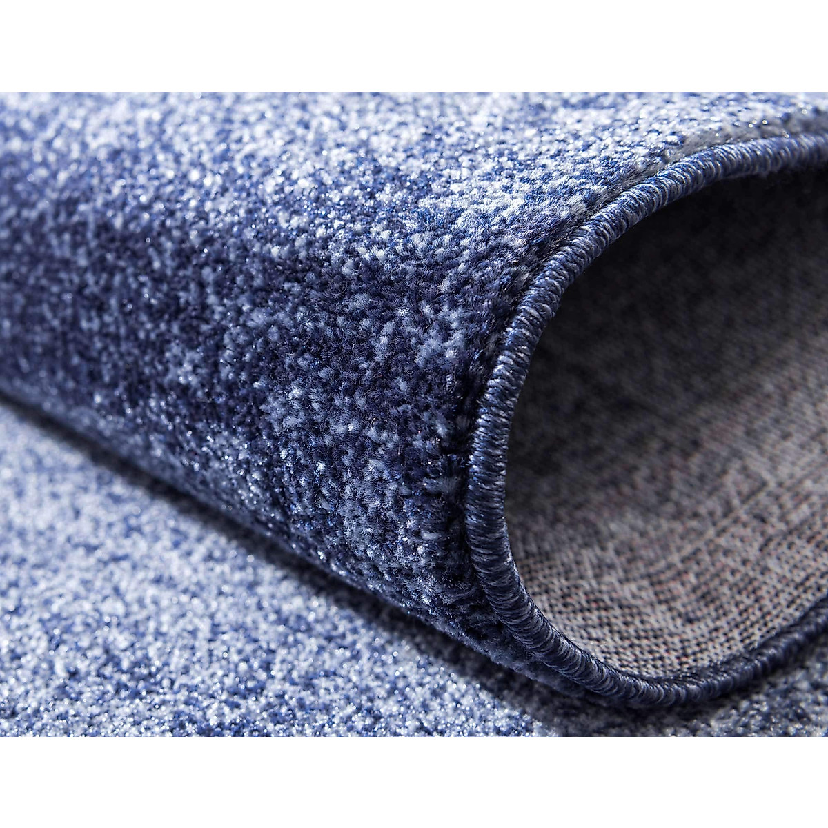 Unique Loom Del Mar Collection Area Rug - Lucille (9'x 12' Rectangle, Navy Blue/ Ivory)