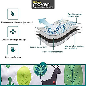 Washer/Dryer Cover,Fit for Outdoor Top Load and Front Load Machine,Zipper Design for Easy Use,Waterproof Dustproof Moderately Sunscreen(W30D30H42in,Fallow Deer)