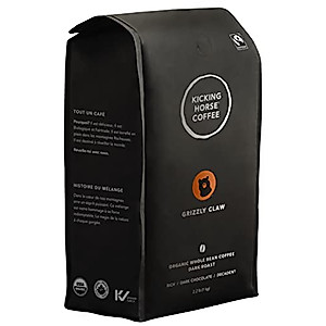 Kicking Horse Coffee, Grizzly Claw, Dark Roast, Whole Bean, 2.2 Pound - Certified Organic, Fairtrade, Kosher Coffee