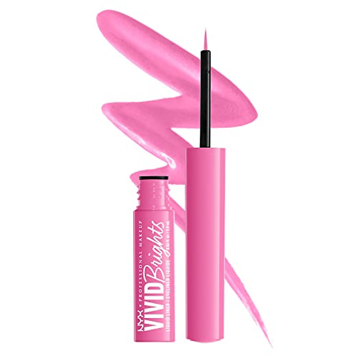 NYX PROFESSIONAL MAKEUP Vivid Brights Liquid Liner, Smear-Resistant Eyeliner with Precise Tip - Don't Pink Twice