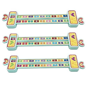 Ciieeo 3PCS Wooden Toys Wooden Puzzles Puzzles Puzzles Numbers Matching Toy Montessori Math Toy Early Educational Stationery Cartoon Teaching aids Material Ruler