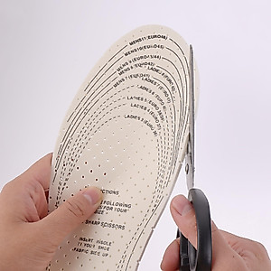 WLLHYF 2 Pairs Breathable Shoe Insoles, Insoles for Men and Women Latex Foam Insoles with Holes Walking Comfort Insoles Shock Absorbing Shoe Insoles White