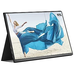 Portable Monitor 1080P 15.6 Inch FHD, IPS Eye Protection Monitor, External Screen Computer with Speakers