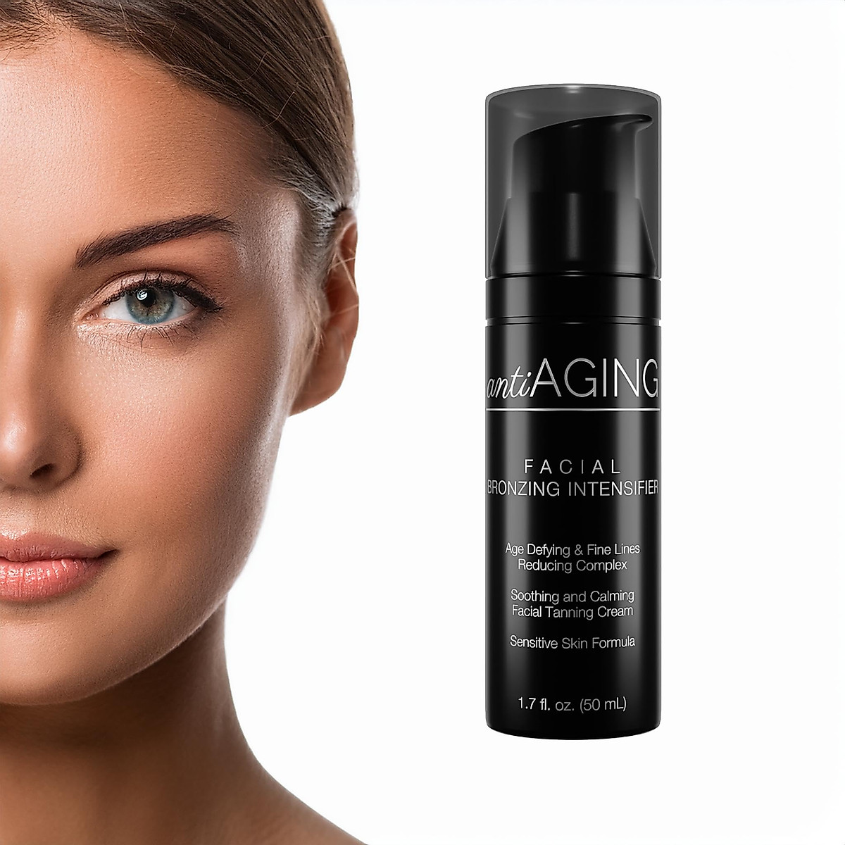 Onyx Anti-Aging Face Tanning Lotion for Tanning Beds - Hydrating Indoor Tanning Bed Lotion with TanTouch, Intense Tanning Moisturizer, Accelerates Tanning, Anti-Aging Skin Protection, 1.7 fl oz