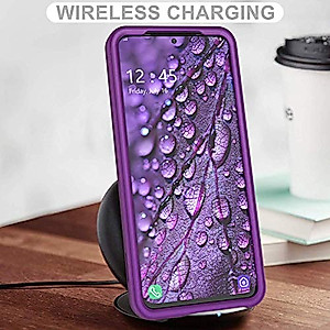 WeLoveCase Galaxy S20 Case, S20 5G Cover 3 in 1 Full Body Heavy Duty Protection Hybrid Shockproof TPU Bumper Three Layer Protective Case for Samsung Galaxy S20 5G 6.2 Dark Purple