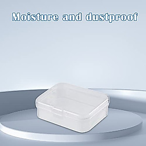 12 Pieces Bead Storage Containers, Plastic Storage Cases Mini Clear Bead Storage Containers Transparent Boxes, Small Containers with Lids Craft Organizer