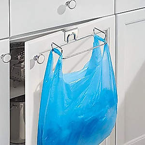 LUNCK Trash Bag Holder Racks, Metal Hanging Garbage Bags Rack, Stainless Steel Trash Bag Holder for Kitchen Cabinets(Hanging)
