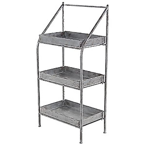 Deco 79 Plantstand, 11" W x 39" H, Gray