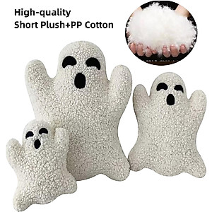 2024 New Ghost Pillow Halloween - Cute Ghost Shaped Plush Pillow, Halloween Ghost Decorative Throw Pillows, Soft Fluffy Plush Stuffed Halloween Ghost Pillow for Halloween Decor (#1-30cm/11.8in)