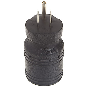 Conntek 30111-BK Locking Adapter U.S. 3 Prong Male Plug To 15 Amp Locking Female Connector NEMA 5-15P to NEMA L5-15R Black