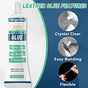 Leather Glue Adhesive, Leather Glue Repair, Leather Glue for Purses, Car Seat, Shoes and Sofa, Bonding Between Leather and Leather, Leather and Substrates of Different Materials