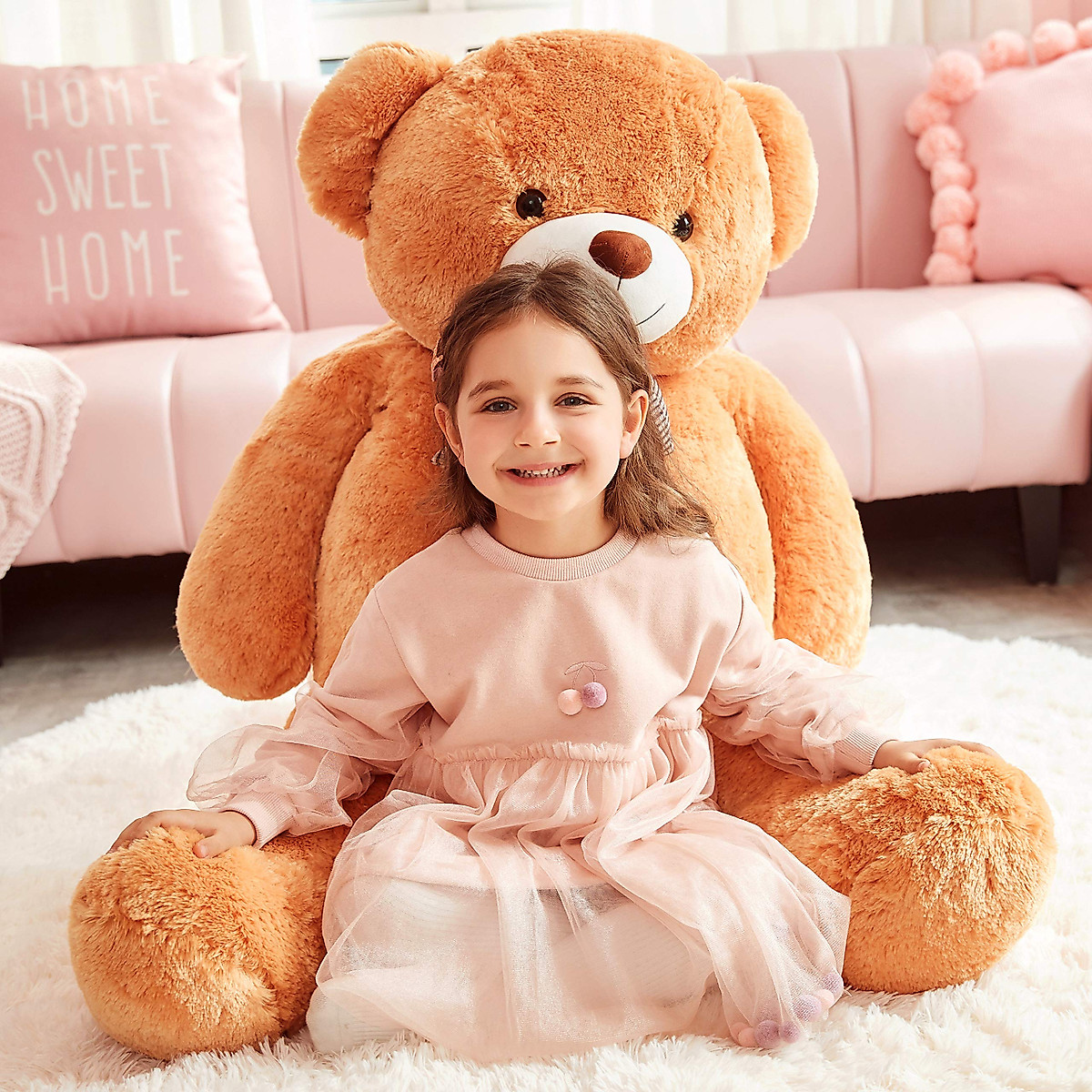 IKASA Giant Teddy Bear Plush Toy Stuffed Animals (Brown, 47 inches)