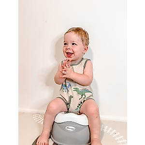 Dreambaby EZY-Potty Toilet Trainer Seat - with Splash Guard & Removable Bowl - Grey - Model L695
