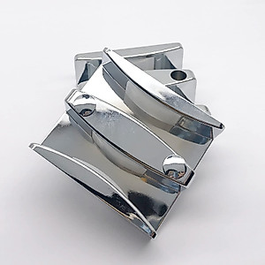 60mmx50mm Glass Door Limit Slider Shower Door Bottom Guide Floor Guide for Glass Sliding Door Hower Door Frameless Shower Door Guide(2Pcs)