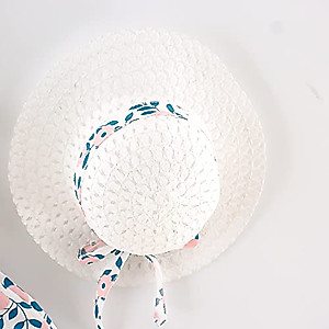 PATPAT Toddler Baby Girl Clothes Floral Print Bowknot Sleeveless Cute Baby Girl Dress Set 3-6 Months 2PC