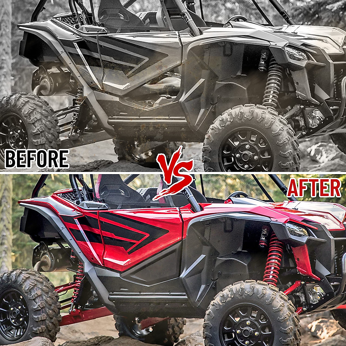 SAUTVS Lower Door Panels for Talon, Lower Door Inserts with Built-in Frame for Honda Talon 1000R 1000X 1000X-4 2019-2024 Accessories, Plastic Lower Half Door Panels Replace 08R77-HL6-A00(2 Doors)