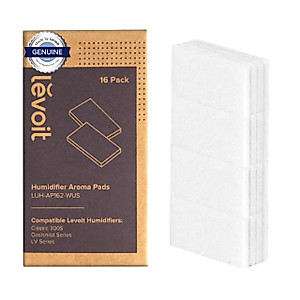 LEVOIT Aroma Pads 16 Pack, Humidifier Replacement Filters, Compatible with LV600S, Classic300S, LV600HH, OasisMist450S, Make The Fragrance Stronger and Longer Duration, White
