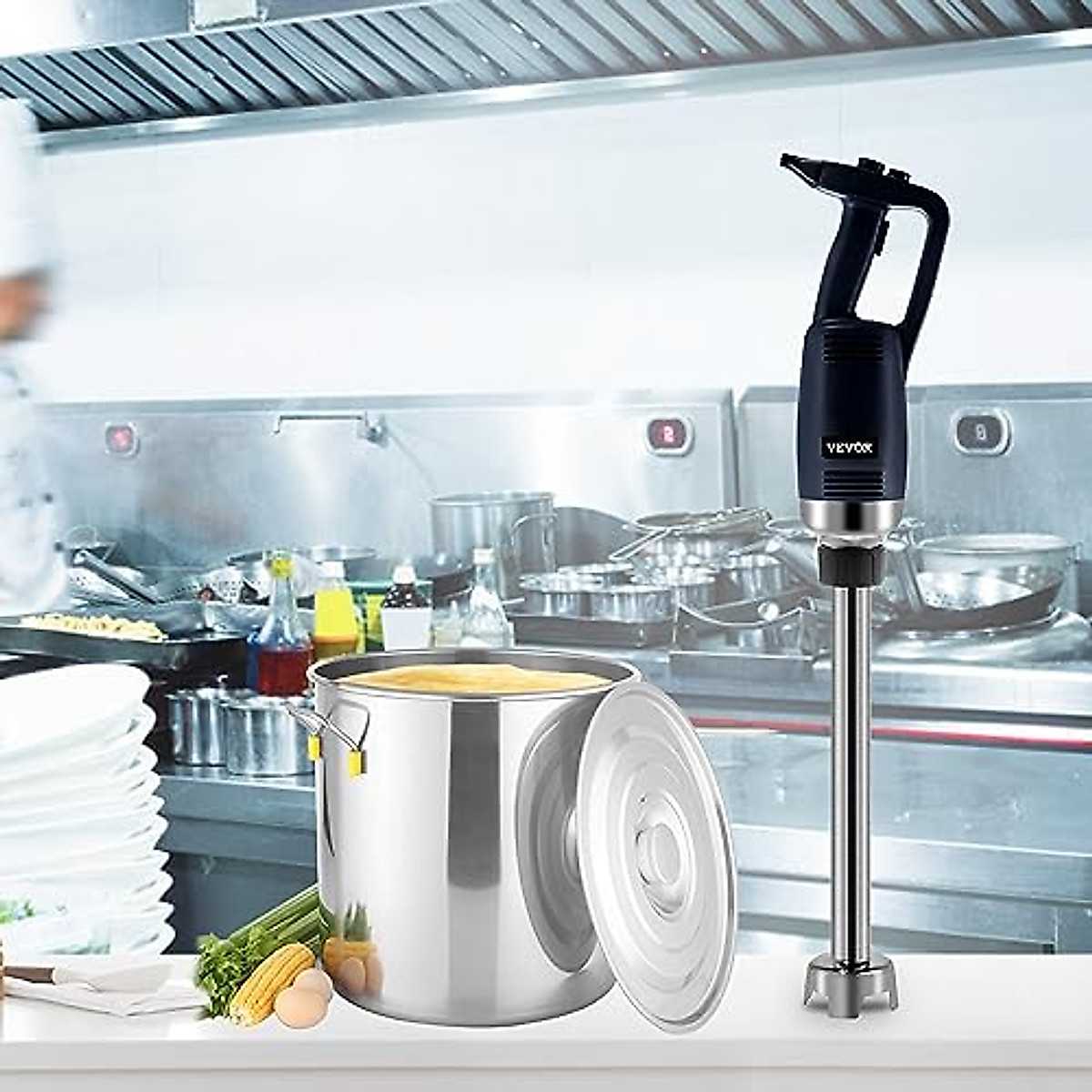 VEVOR Commercial Immersion Blender Variable Speed Heavy Duty Immersion Blender 750 W Commercial Hand Mixer 304 Stainless Steel Hand Blender Commercial with 11.8" Removable Shaft for Kitchen Mixing