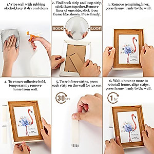 72 Pairs Picture Hanging Strips Heavy Duty, Poster Strips, No Damage Wall Hangers Without Nails, Water Resistant Wall Sticky for Hanging, Wall Adhesive Strips Tape (Mixed Sizes)