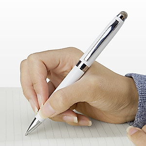 BoxWave Stylus Pen Compatible with Ecobee New Smart Thermostat Premium - EverTouch Meritus Capacitive Styra, Capacitive Stylus with Rollerball Pen - Jet Black