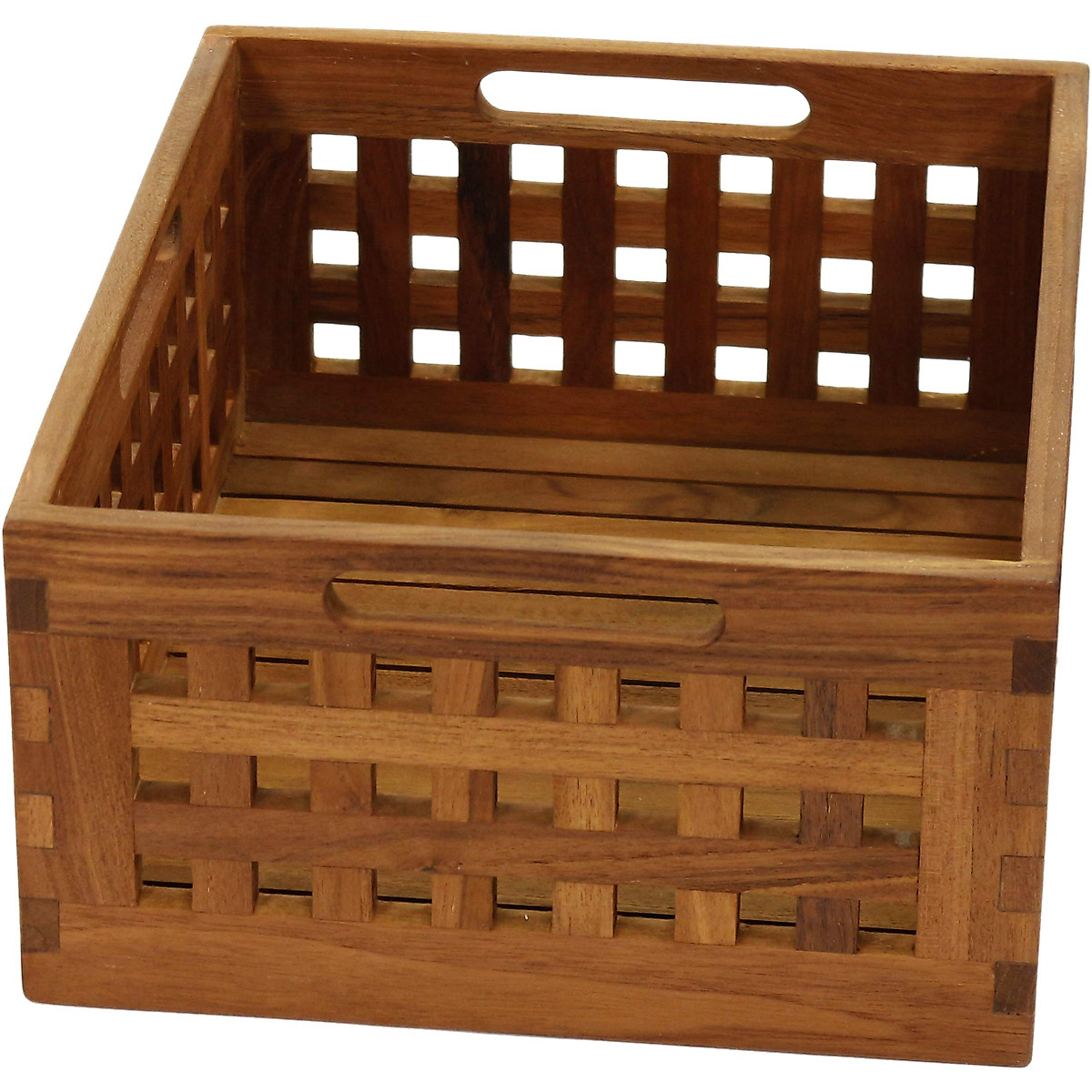 AquaTeak Grate Medium Size Teak Storage Bin