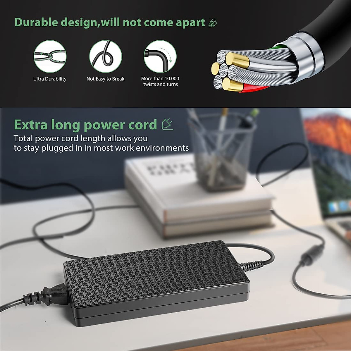 CASIMY 19.5V AC Adapter Compatible with Sony X900E XBR-49X900E XBR-55X900E XBR-49X805E XBR-55X800E BRAVIA KD-50SD8005 KD-55SD8505 KD55SD8505B KD55SD8505BU 4K Smart LCD TV Power Supply Cord Charger