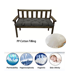 Eoieov Waterproof Bench Cushion for Outdoor Furniture Garden Patio Loveseat Lounger Swing Chair,40"x20" Thicken Bench Cushions for Indoor Furniture Sofa Window Cushion Navy Blue