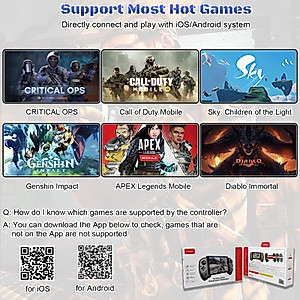 Megadream Game Controller for iPad iPhone MacBook Android Samsung Phone Tablet PC Wireless Gaming Gamepad Joystick - MFi Certified - Call of Duty - Genshin Impact - Direct Play