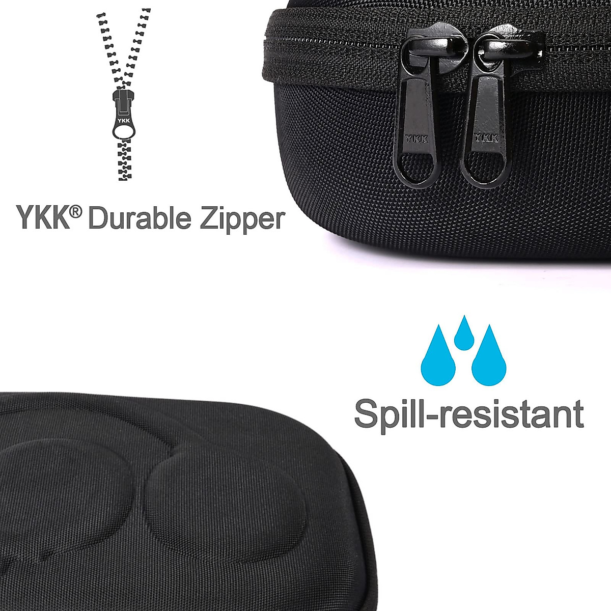 RAIACE Hard Travel Case for JBL Tune 710BT /JBL Live 650BTNC/ 400BT / 500BT and JBL Tune 510BT / 500BT / 660 BTNC/Bluetooth Headphone.-Black(Black Lining)