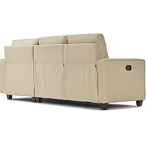 Serta Palisades Reclining Sectional with Right Storage Chaise - Beige