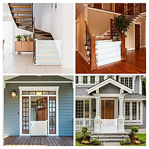 Mesh Retractable Gates for Babies and Pets, PRObebi Safety Baby Gate for Indoor/Outdoor/Stairs/Doorways/Deck/Banisters (130cm/52 inch)