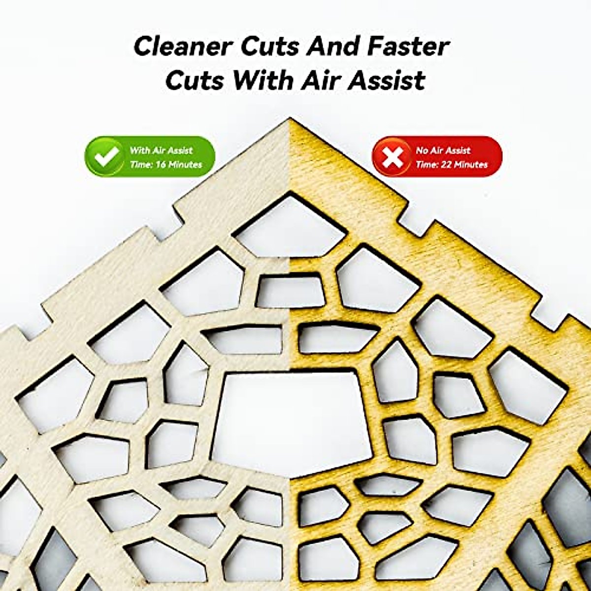 ATOMSTACK F30 Air Assist, Laser Engraver Laser Air Assist Pump with 2M Tube for ATOMSTACK X7 PRO/S10 PRO/A10 PRO/A5 PRO, Remove Smoke Dust, Cleaner Cutting Object Edges with Airflow 10-30L /Min