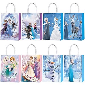 Generic Frozen Birthday Party Supplies, 16pcs Frozen Favor Bags Elsa Candy Bags for Frozen Birthday Party Favor, Elsa Birthday Party Favor Decorations