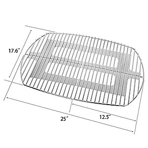 Stanbroil Solid Rod Stainless Steel Grill Cooking Grates for Weber Q300, Q320, Q3000, Q3100, Q3200 Series Gas Grill, Replacement Parts for Weber 7646