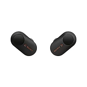 Sony WF-1000XM3 Truly Wireless Noise Cancelling Headphones with Mic, up to 32 Hours Battery Life, Stable Bluetooth Connection, Wearing Detection with Alexa Built-in - Black (Renewed)