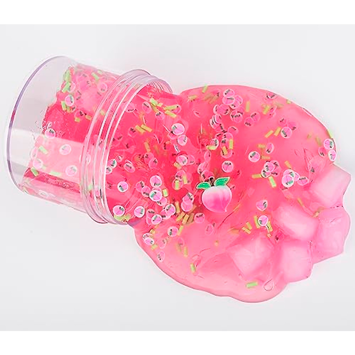 4 Packs of Jelly Cube Crystal Slime Kit, pre-Made Crisp Glue Boba Slime Party Gifts for Girls and Boys, DIY Kids Shimmer Clear Slime, Soft Stretch and Non-Stick Soft Putty Birthday Slime Toys