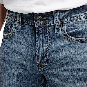 Silver Jeans Co. Men's Gordie Relaxed Fit Straight Leg Jeans, Medium Vintage, 34W x 34L