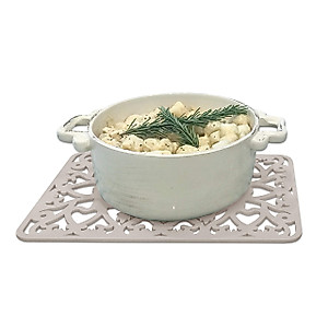 Silicone Trivet Hot Pad 9"x13" (Beige)