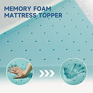 Eiayeebil 3 Inch Memory Foam Mattress Topper Twin XL, Memory Foam Pad with Removable & Washable Cover, Bed Topper for Back Pain, Non-Slip Ventilated Design, Twin XL Size