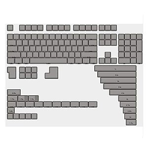 rouroumaoyi 142 Keys XDA Blank Keycaps for Mechanical Gaming Keyboard Decoration DIY No Backlit Grey White Color (Color : 142 Grey keycaps)