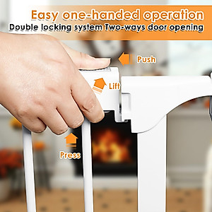 Patywaga Baby Gate Extra Wide with 8 Metal Pannels,Extra Long Dog Gate Pet Gate or Used to Stairs Doorways Fireplace Fence,3-in-1 Baby Gate Playpen,Child Safety Gate and Safety Barrier