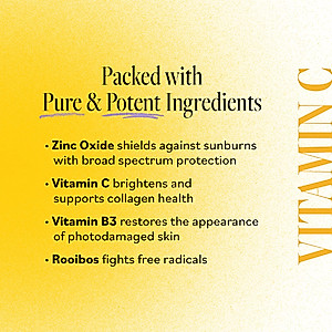 Derma E Vitamin C Weightless Moisturizer SPF 45 – Skin Brightening Face Cream with Mineral UVA/UVB Sunscreen – Hydrating Facial Moisturizer for Lines, Wrinkles and Uneven Tone, 2 Fl Oz