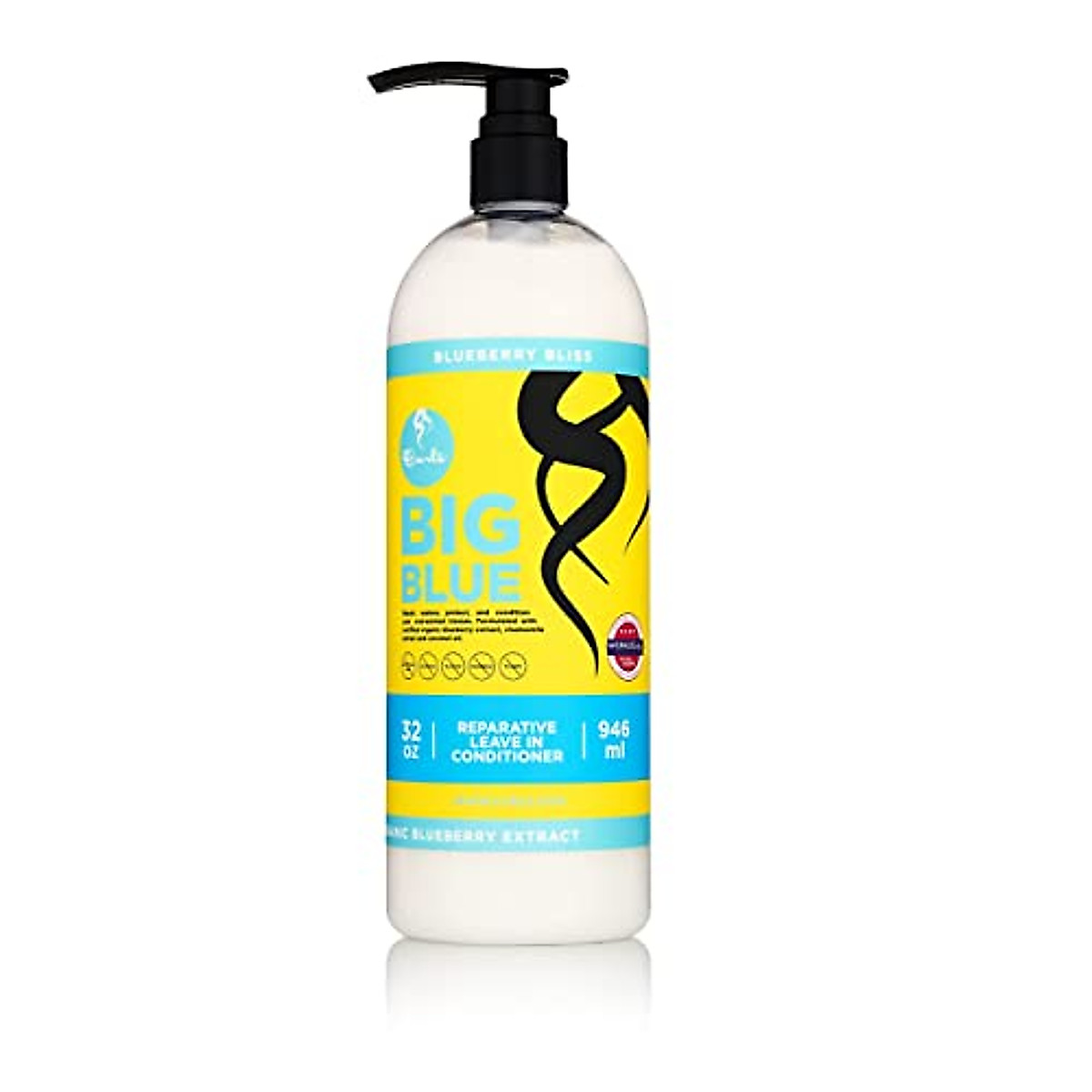 Curls Blueberry Bliss Reparative Leave In Conditioner - Moisturize, Repair Damage and Prevent Breakage - Encourage Hair Growth - For Wavy, Curly, and Coily Hair Types 32 oz