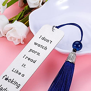 Funny Bookmark for Women Men Book Spicy Reader Gift for Book Lover Bookish Birthday Holiday Gifts for Female Male Friends BFF Her Spicy Reader Reading Present Book Club Gifts I Don't Watch PRN