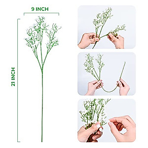LYLYFAN 18 Pcs Babys Breath Artificial Flowers, Gypsophila Real Touch Flowers for Wedding Party Home Garden Decoration