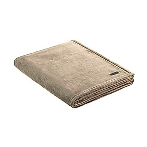Columbia Super Soft Plush Throw - Warm and Cozy 100% Polyester Fleece Blanket - Measures 50" x 60" - Beach