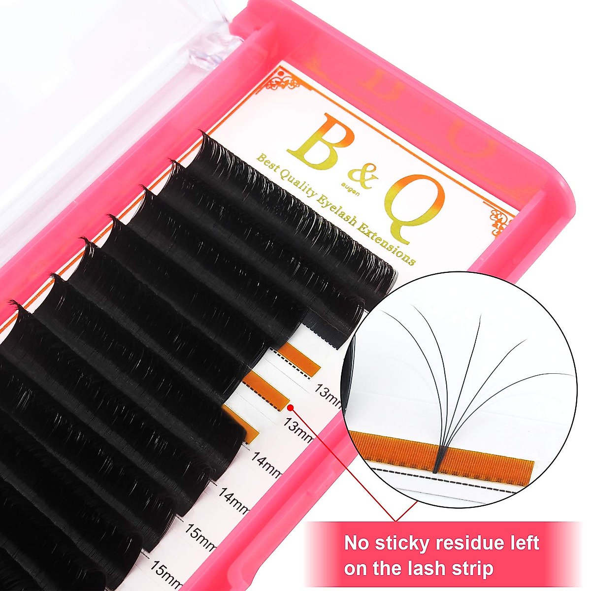 Eyelash Extension C CC D DD curl Easy Fan Volume Lashes .03 .05 .07 .10 Eyelash Extensions Blooming Self Fanning Volume Lash Extensions 9 to 25mm (D-0.07,12-17mix)