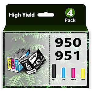 VAMTAY Compatible 950 951 Ink Cartridges Replacement for 950XL 950 XL 951XL 951 XL for OfficeJet Pro 8600 8610 8620 Printer 4 Combo Pack